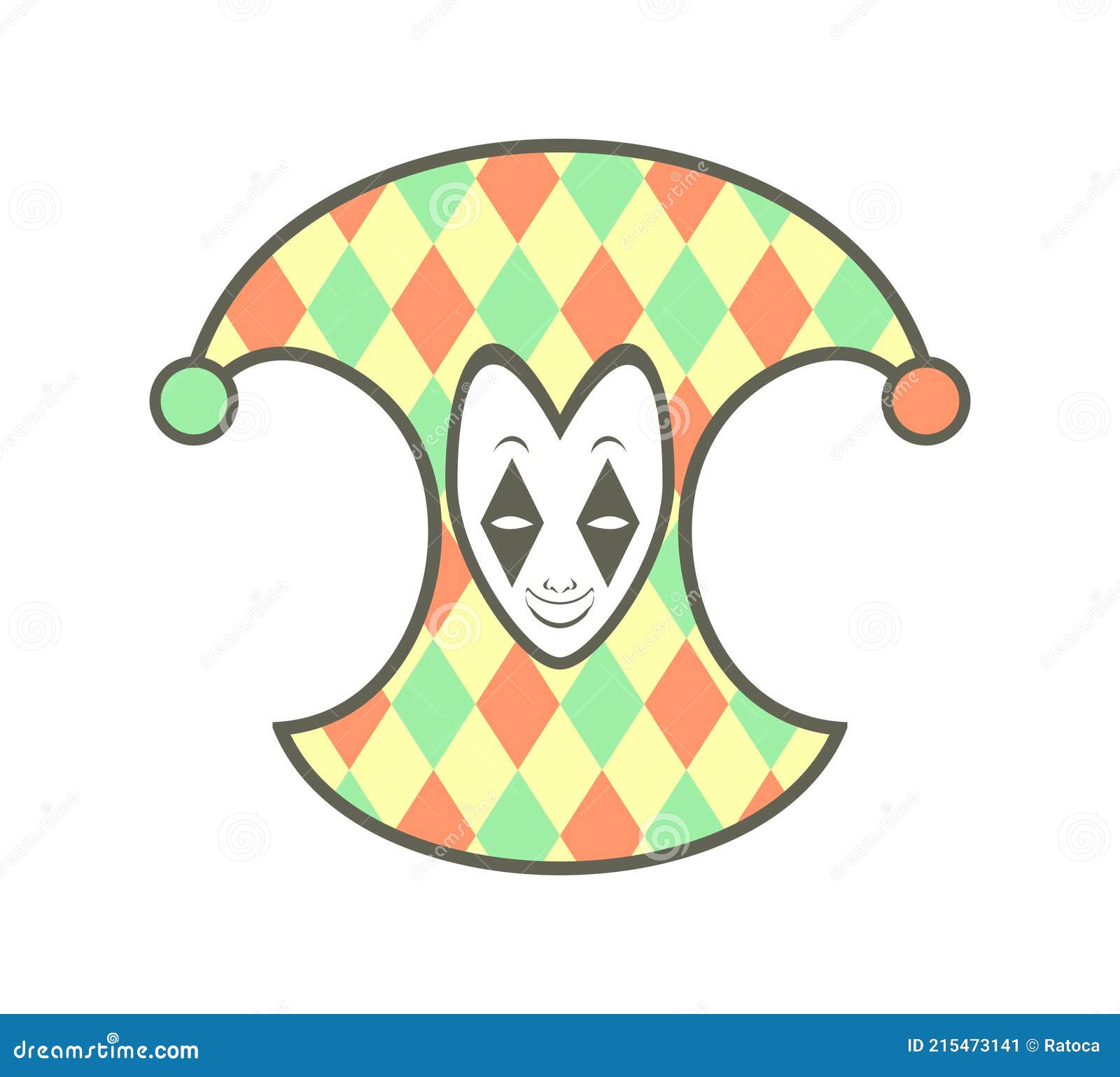 Creative Design of Harlequin Face Illustration Stock Vector ...