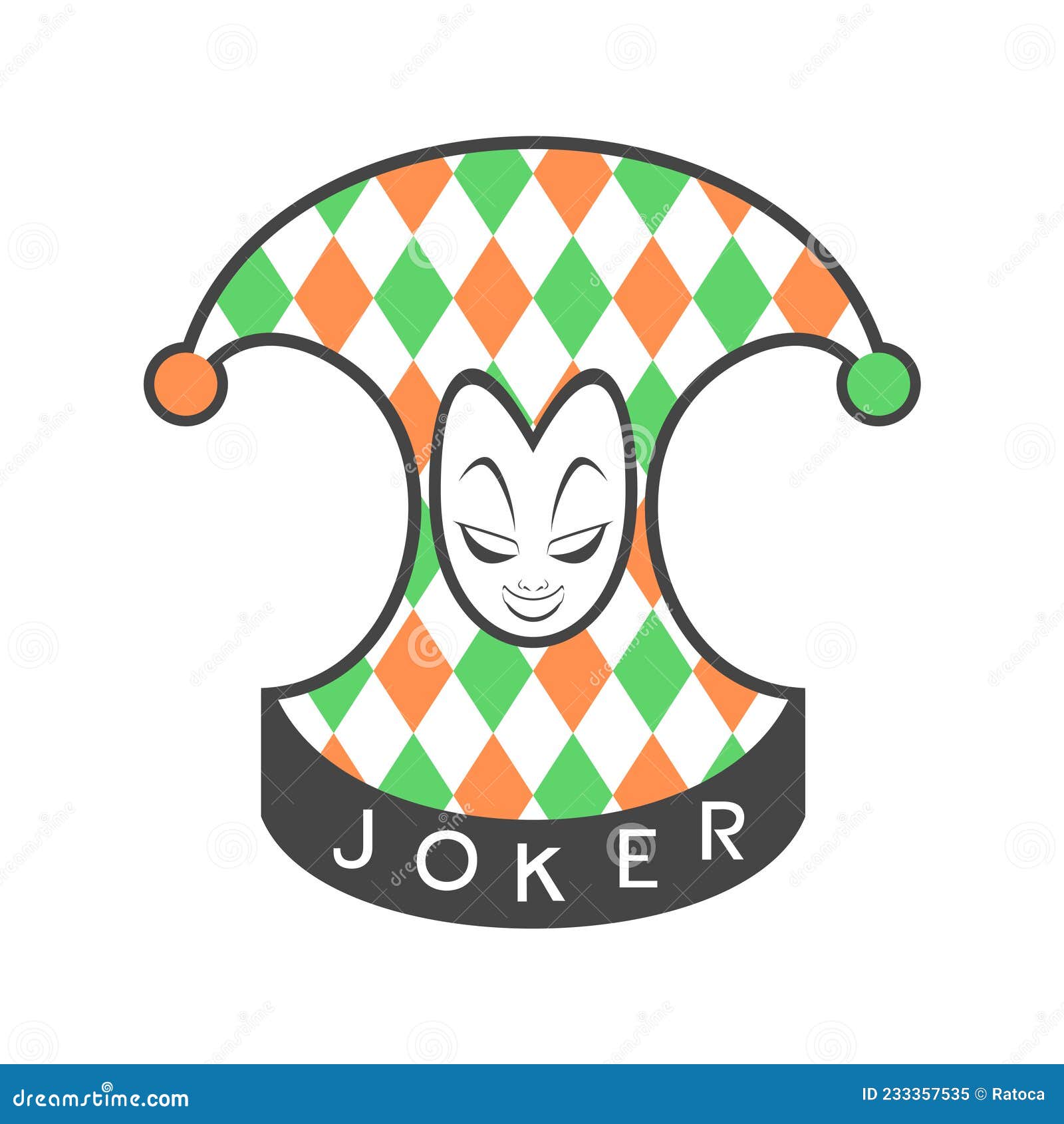 Creative Design of Harlequin Face Illustration Stock Vector ...