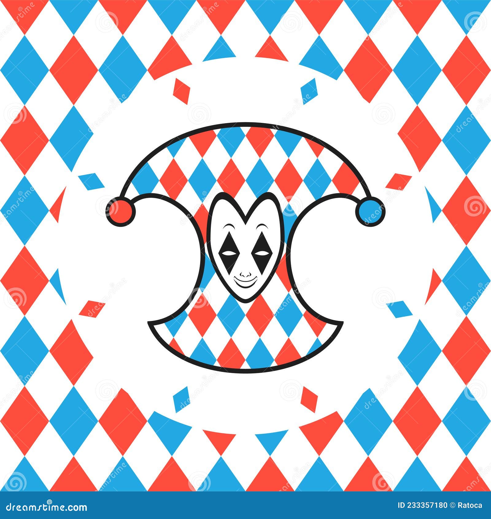 Creative Design of Harlequin Symbol Stock Vector - Illustration of ...