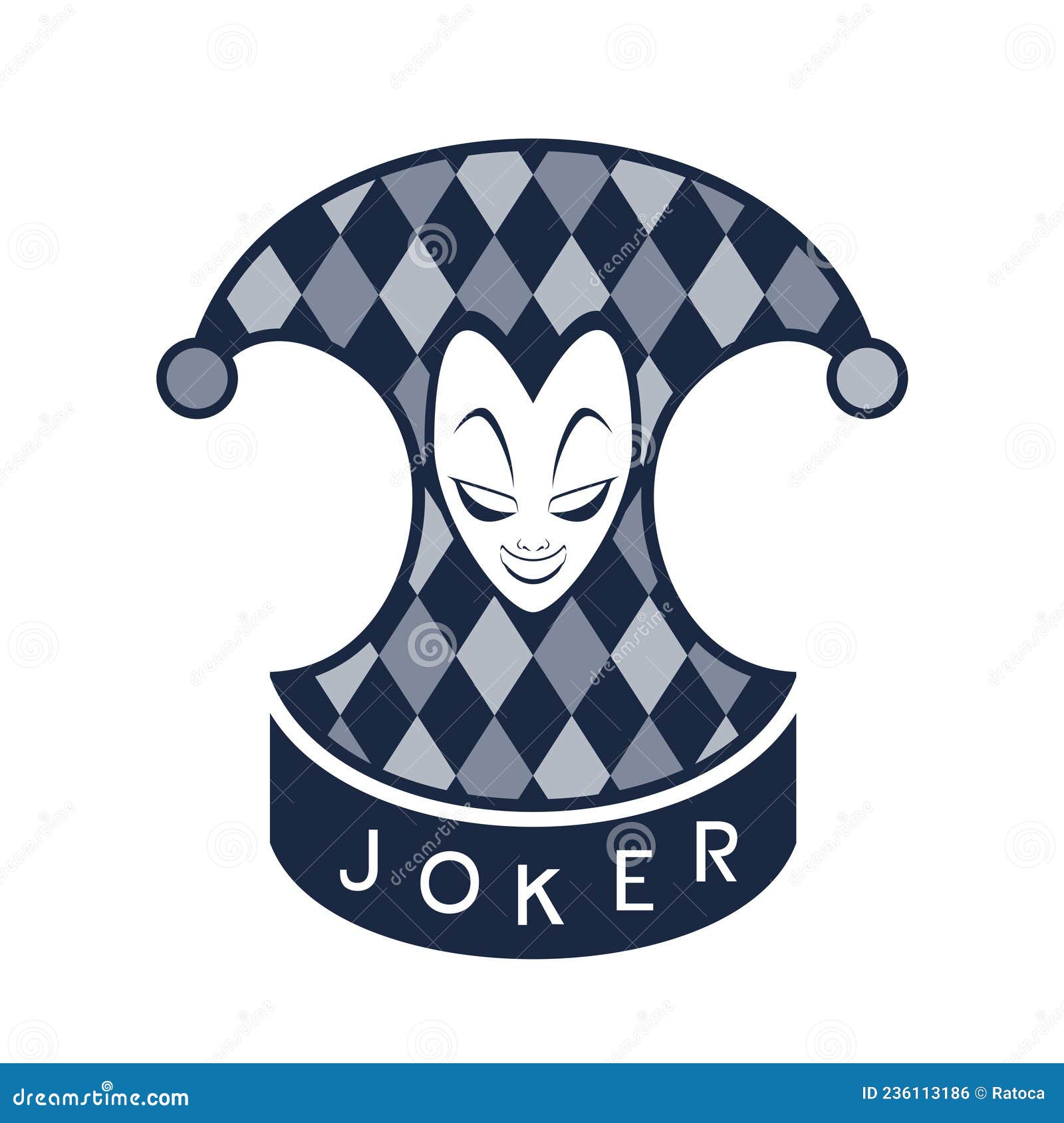 Creative Design of Harlequin Symbol Stock Vector - Illustration of ...