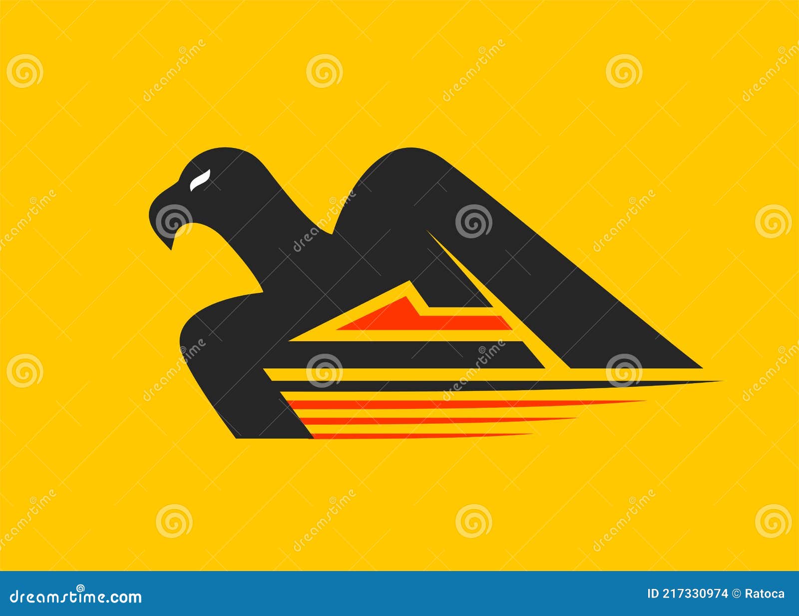 Creative Design of Hawk Icon Stock Vector - Illustration of creative ...