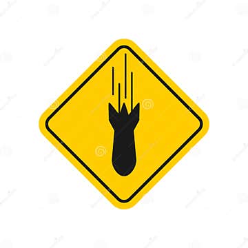 Hazard bomb falling draw stock vector. Illustration of vector - 280651244