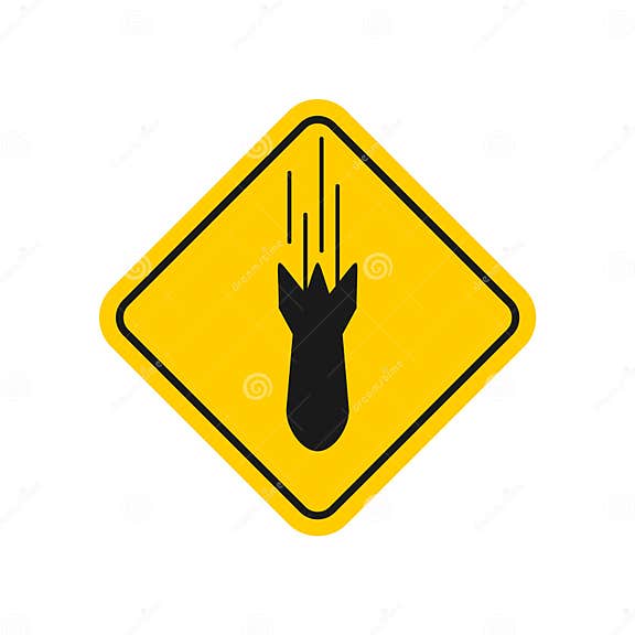 Hazard bomb falling draw stock vector. Illustration of vector - 280651244