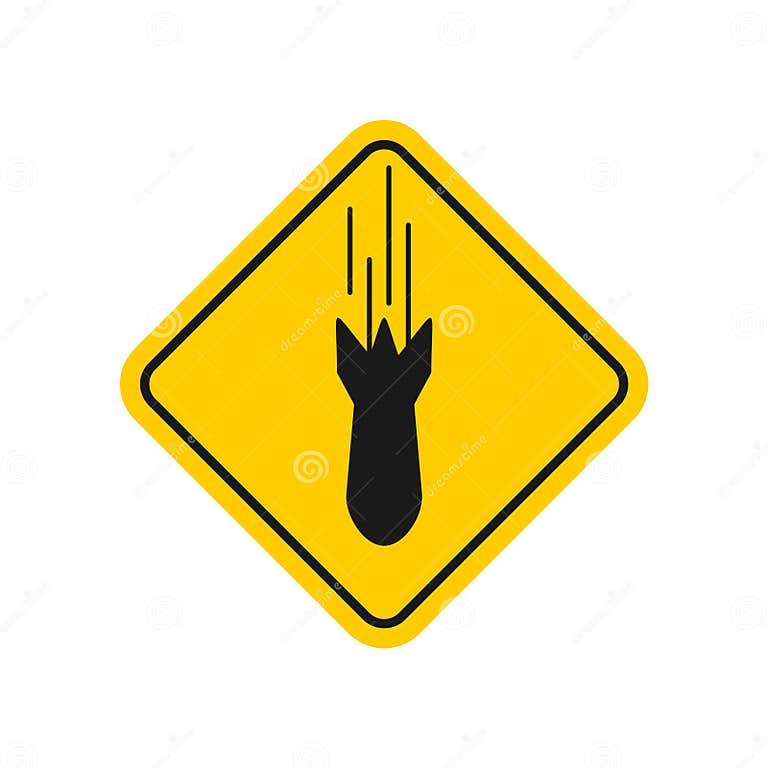 Hazard bomb falling draw stock vector. Illustration of vector - 280651244