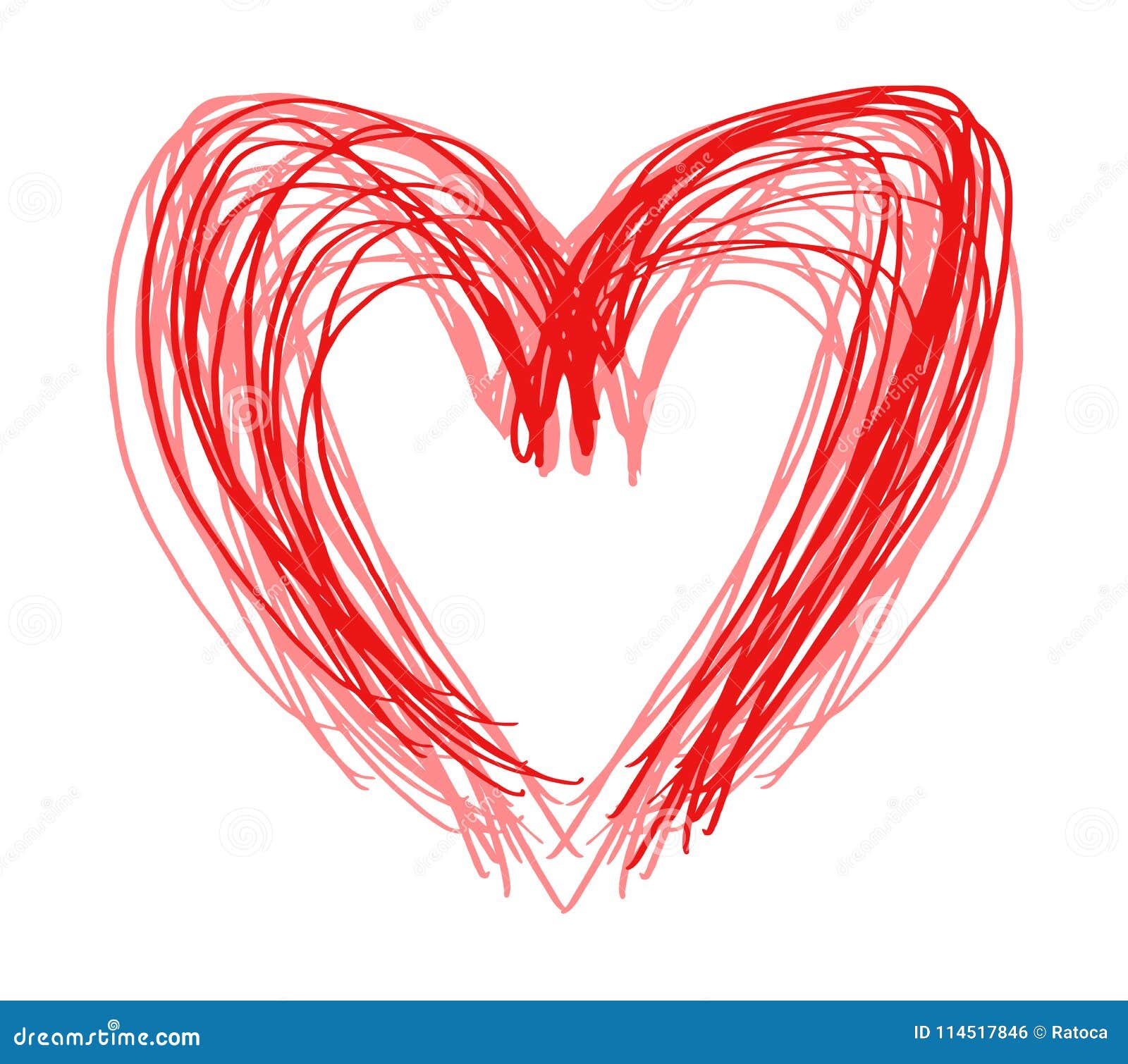 Heart Lines Bundle, Hand Drawn Doodle Love Line For Valentine`s Day ...