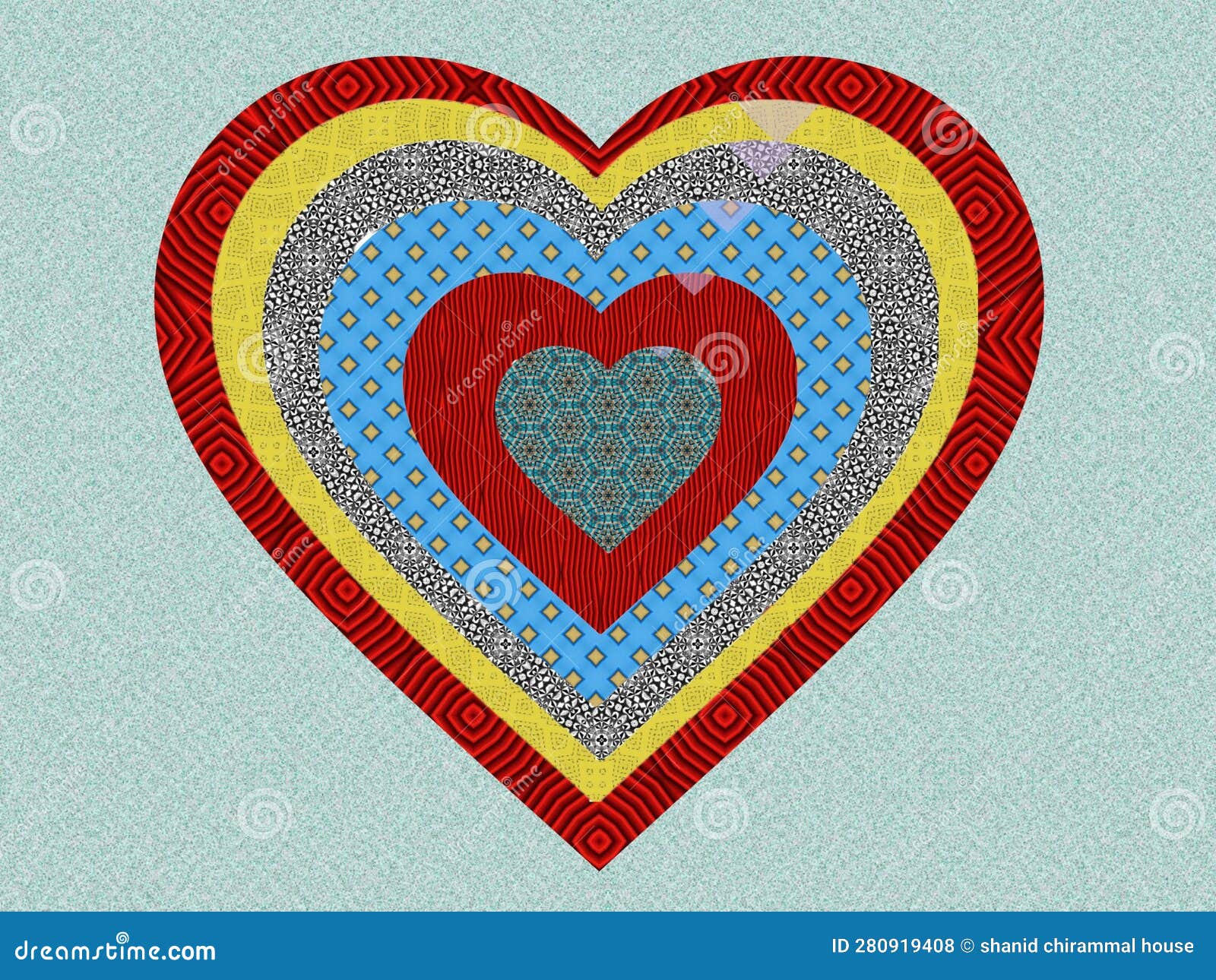 Creative Design of Heart Shape. Colourful Poster Design Illustration ...