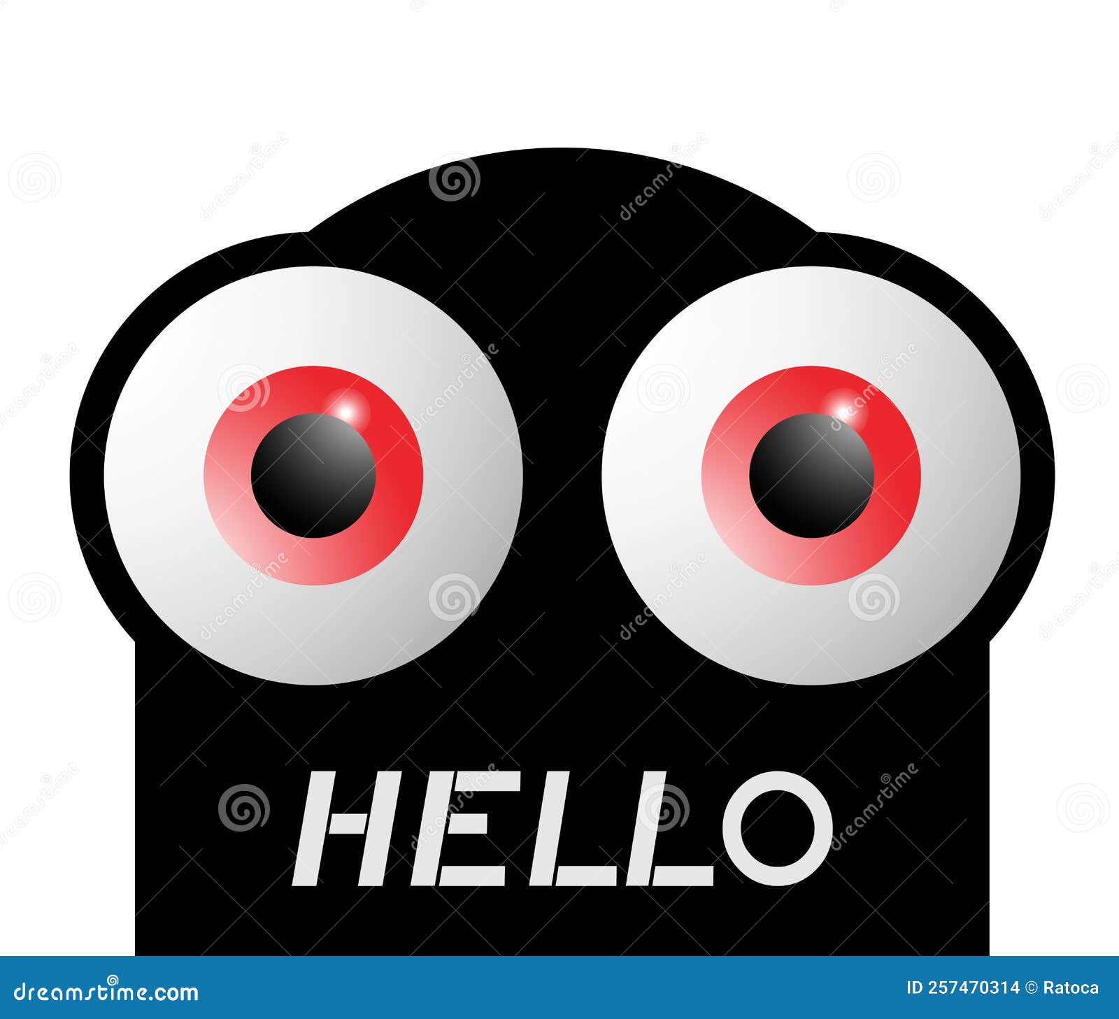 Hello eyes stock vector. Illustration of character, expressive - 257470314
