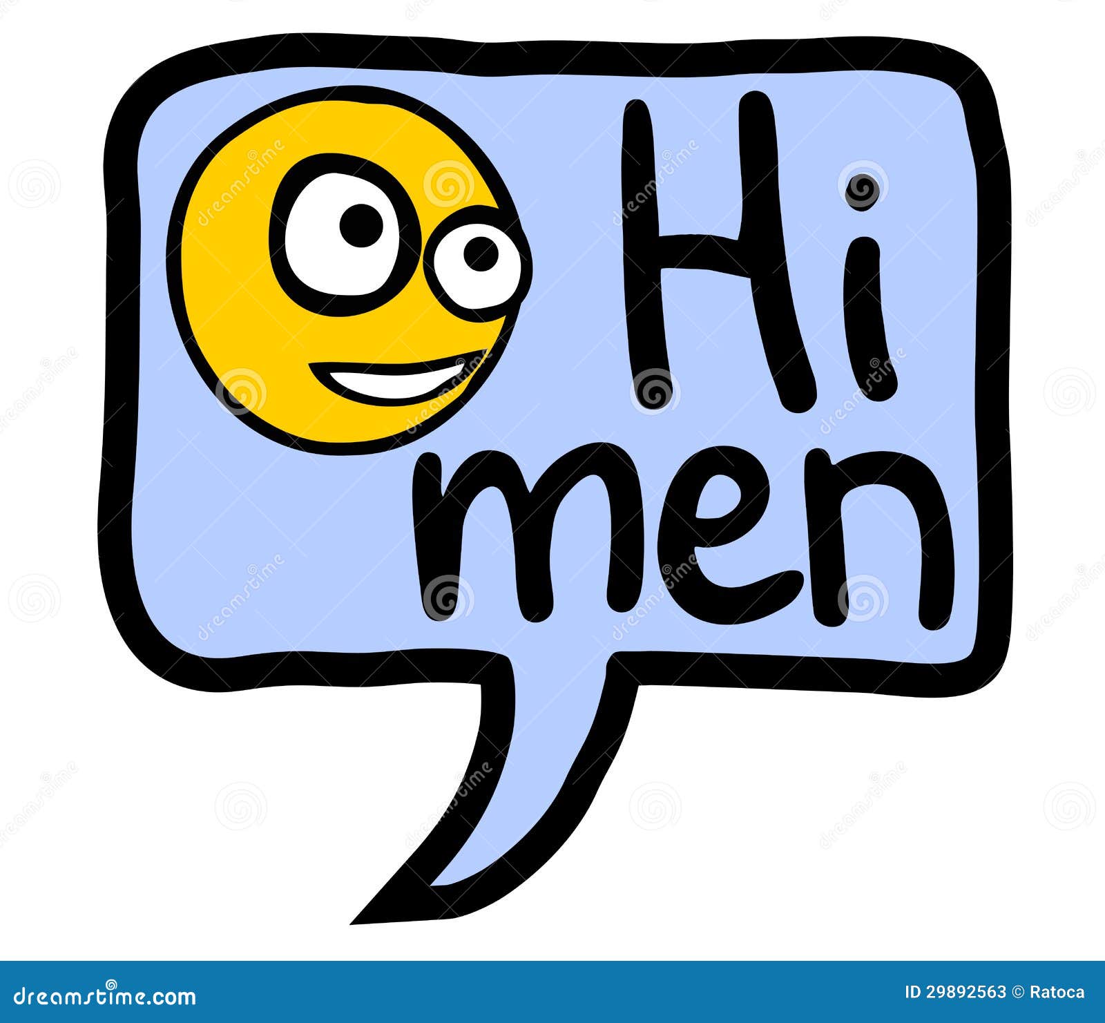 Hi men stock vector. Illustration of board, conversation - 29892563