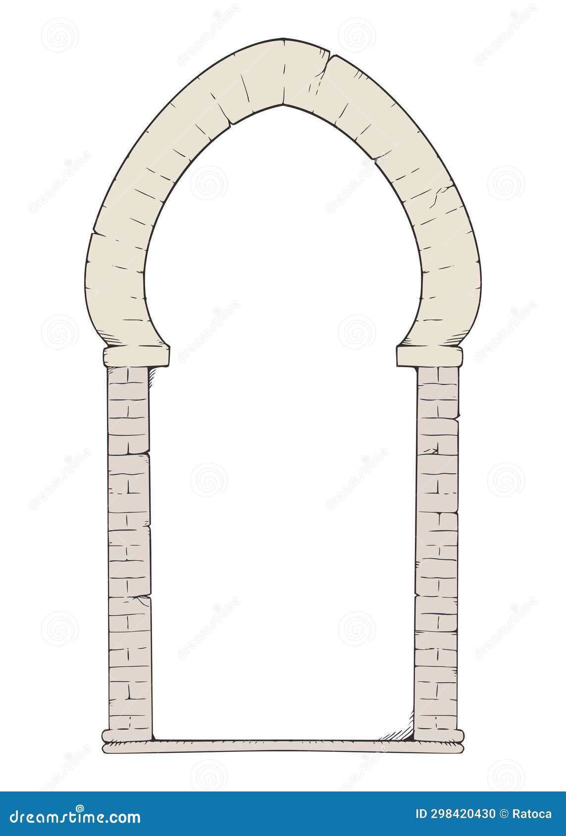 Historic arc illustration stock vector. Illustration of africa - 298420430