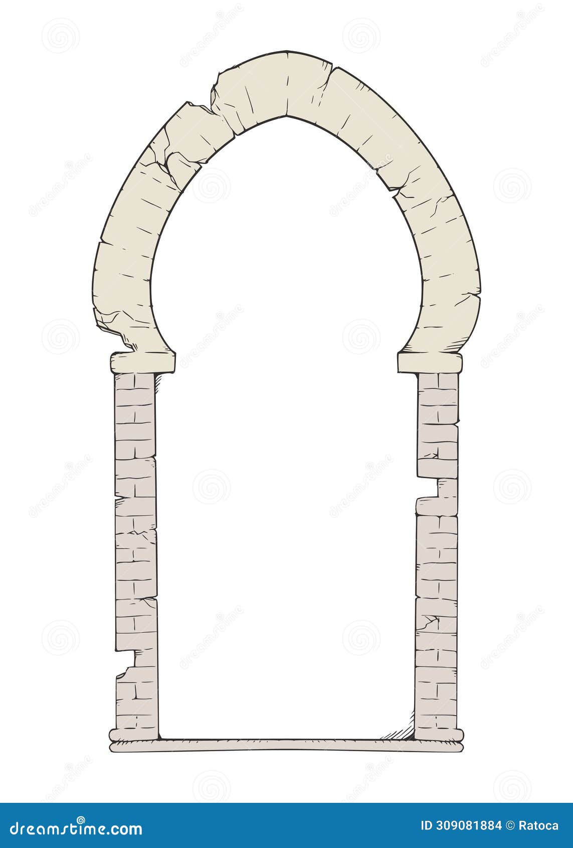 Historic arc illustration stock vector. Illustration of islamic - 309081884