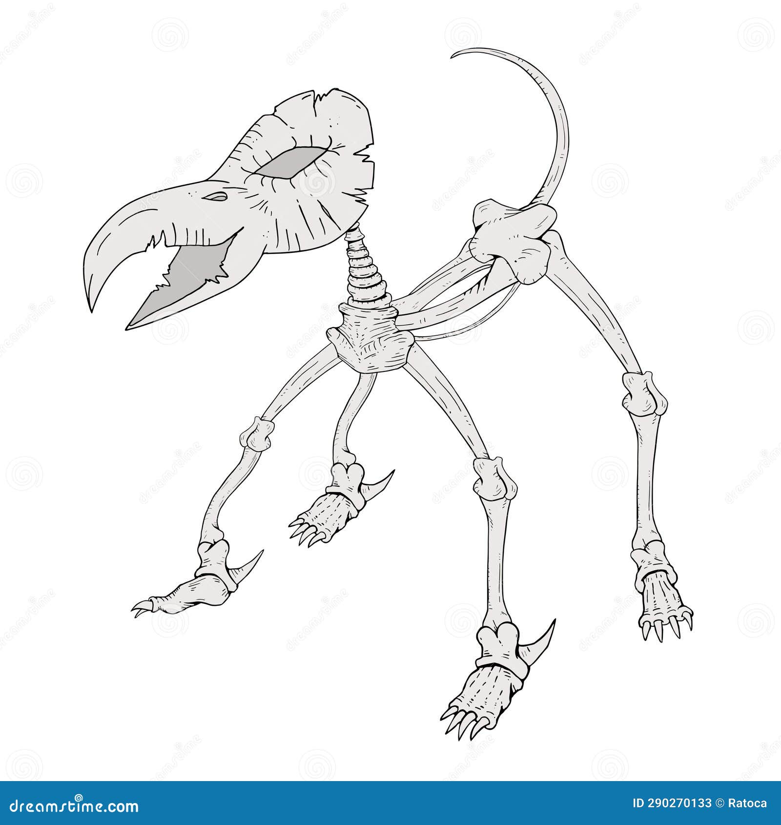 Horror Creature Illustration Stock Vector - Illustration of terror ...