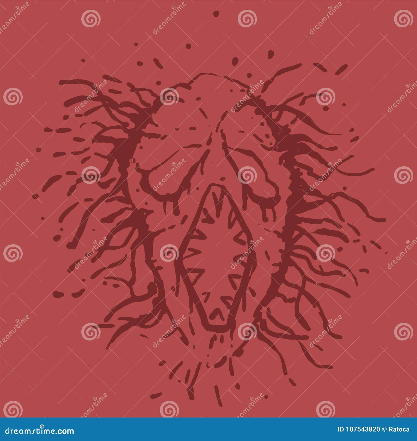 Horror mask face stock vector. Illustration of design - 107543820