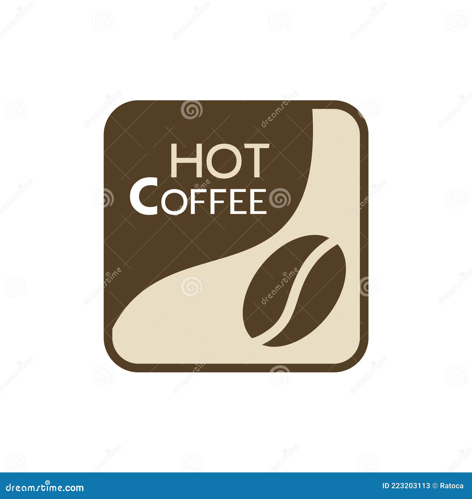 Creative Design of Hot Coffee Symbol Stock Vector - Illustration of ...