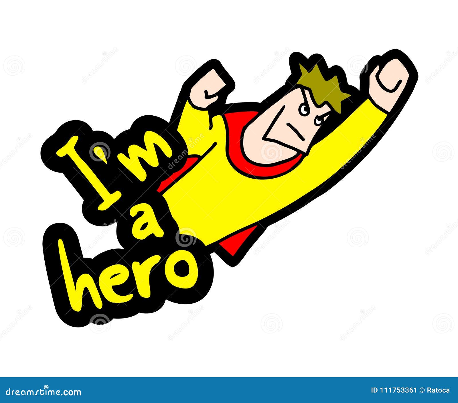 I am a hero message stock vector. Illustration of hero - 111753361