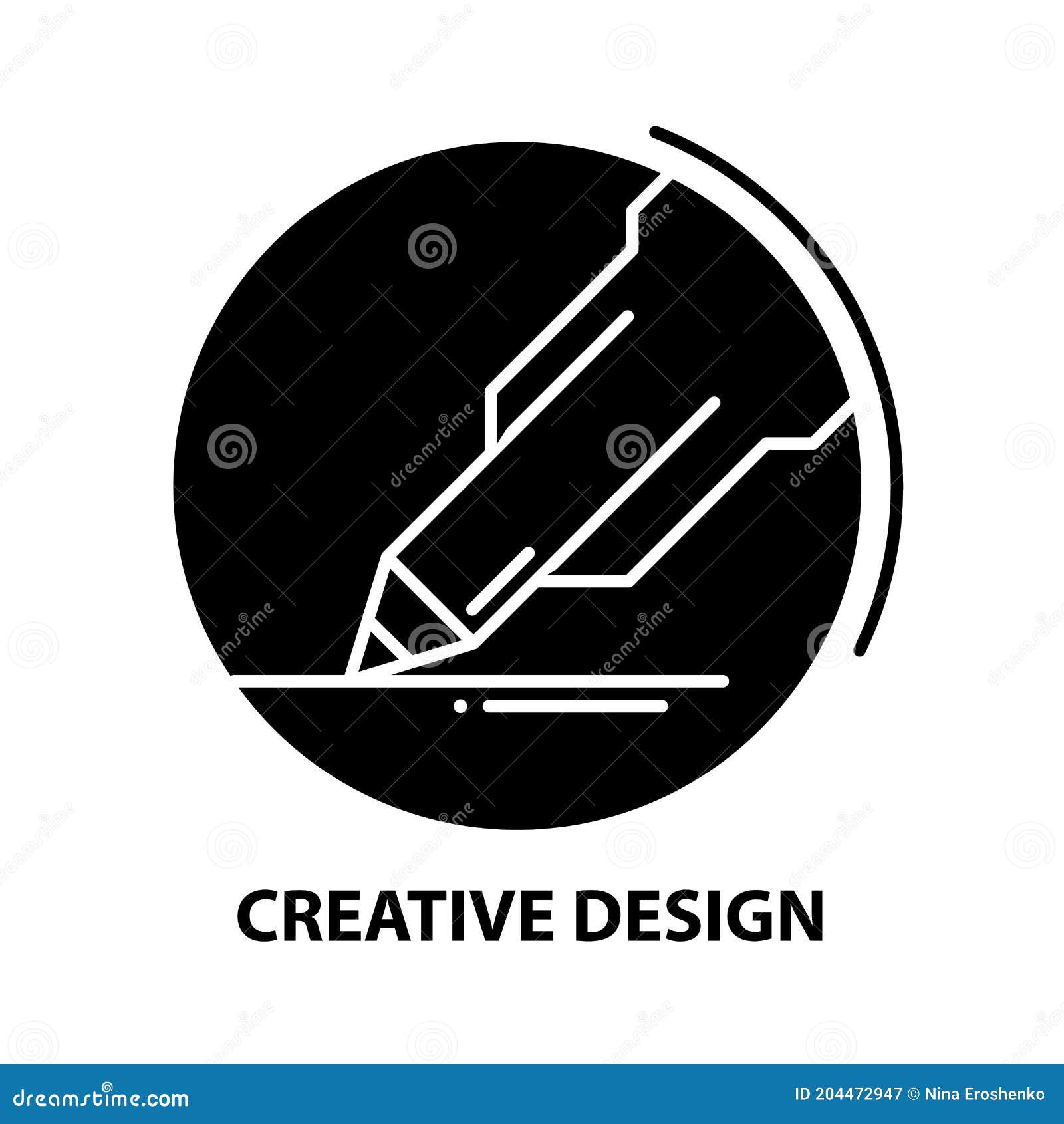 Creative Design Icon, Black Vector Sign with Editable Strokes, Concept ...