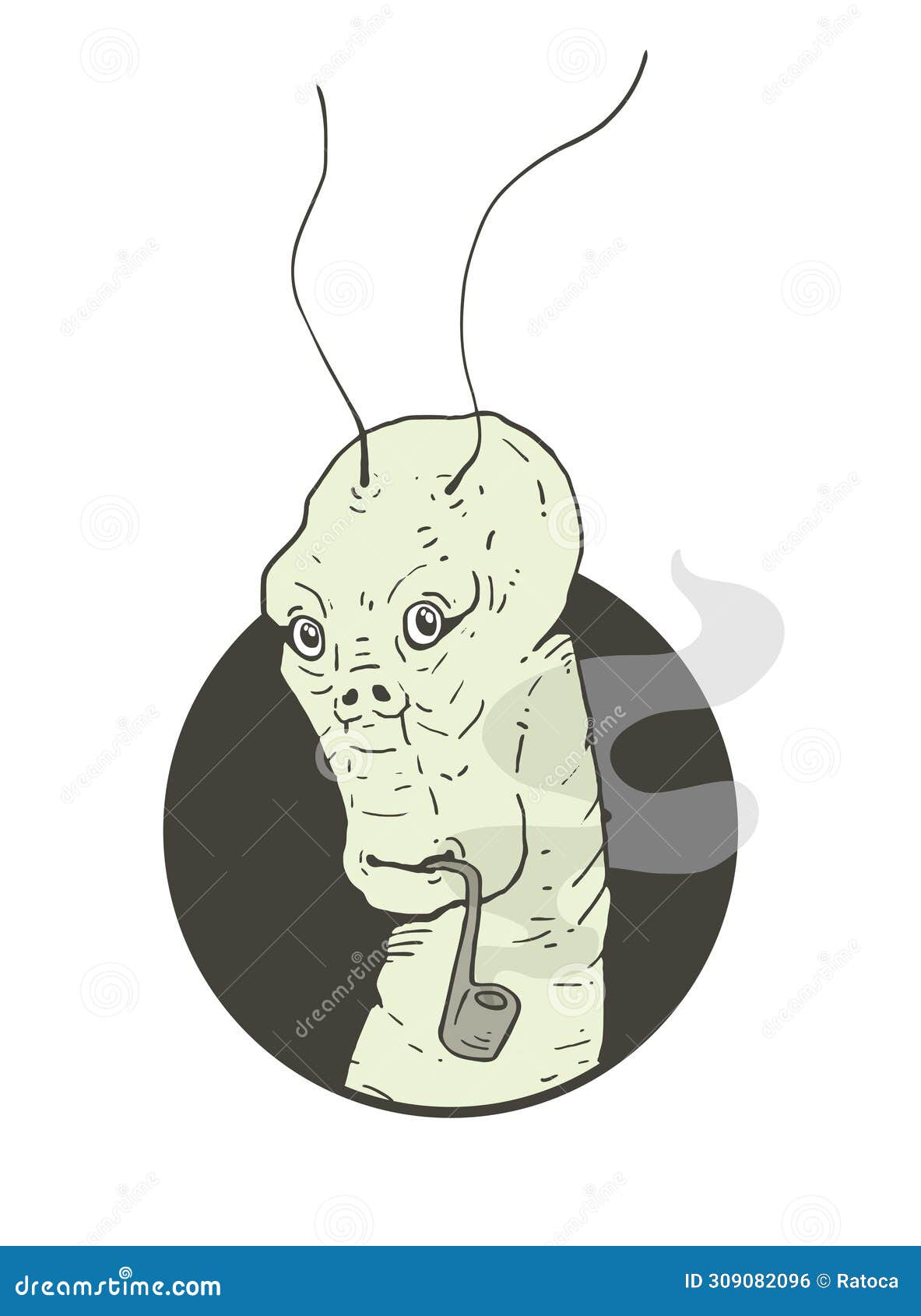 Cat Animal Smoking Ganja Weed Illustration Of A Cat On Leaves Of Weed ...