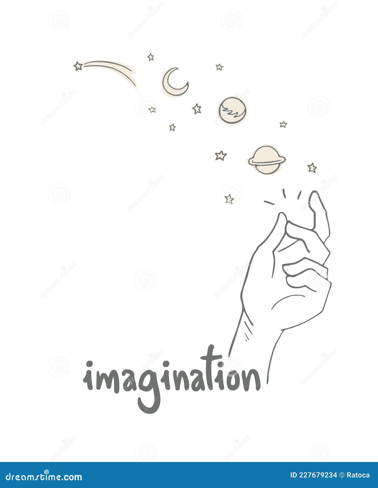 Creative Design of Imaginative Hand Illustration Stock Vector ...