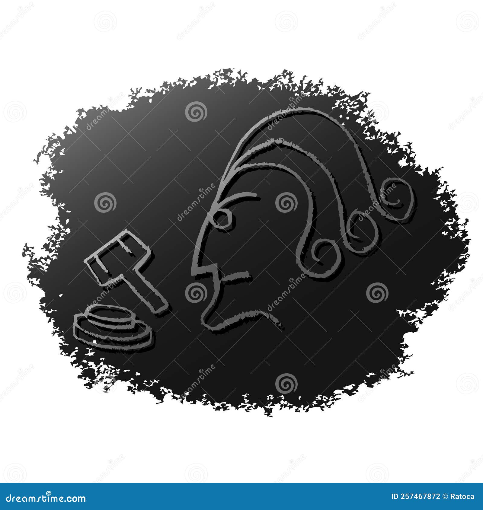 Imaginative judge draw stock vector. Illustration of abstract - 257467872