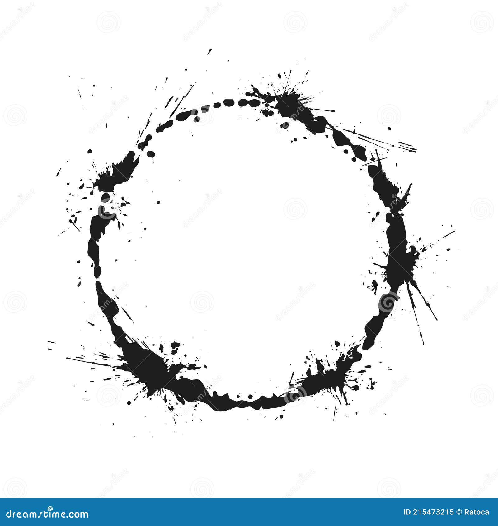 Creative Design of Ink Circle Stock Vector - Illustration of black ...