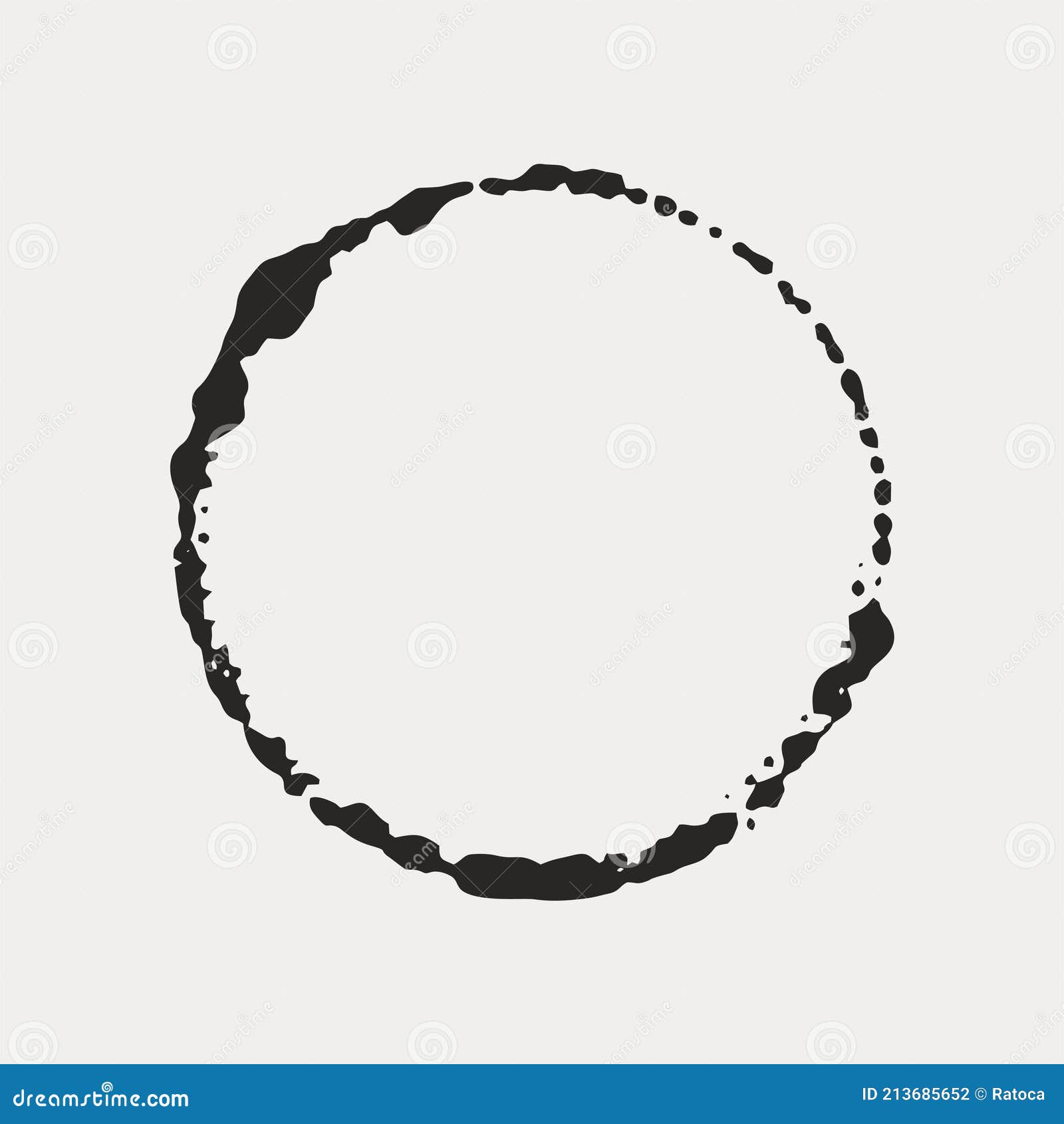 Creative Design of Ink Circle Stock Vector - Illustration of brush ...