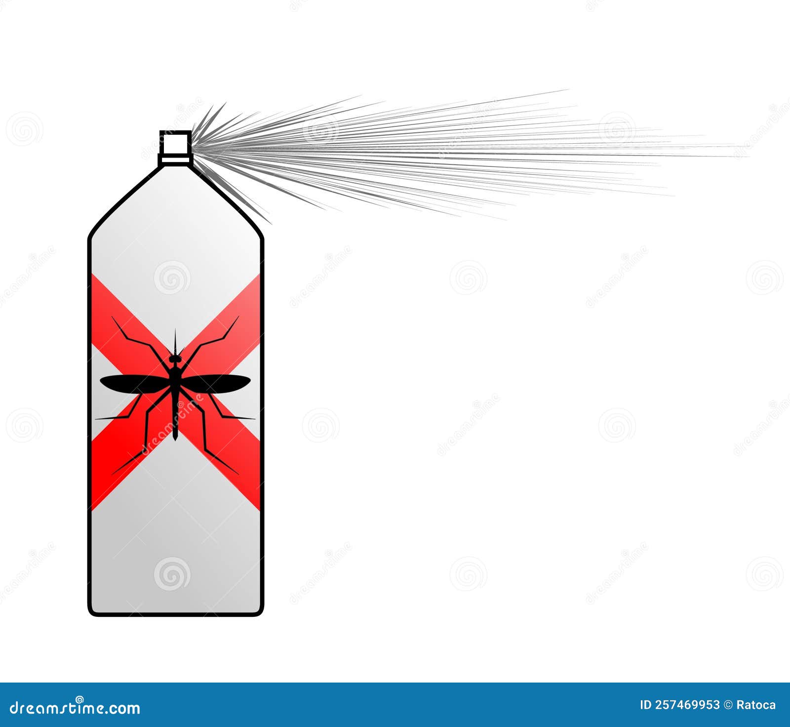 Insecticide bottle draw stock vector. Illustration of cross - 257469953