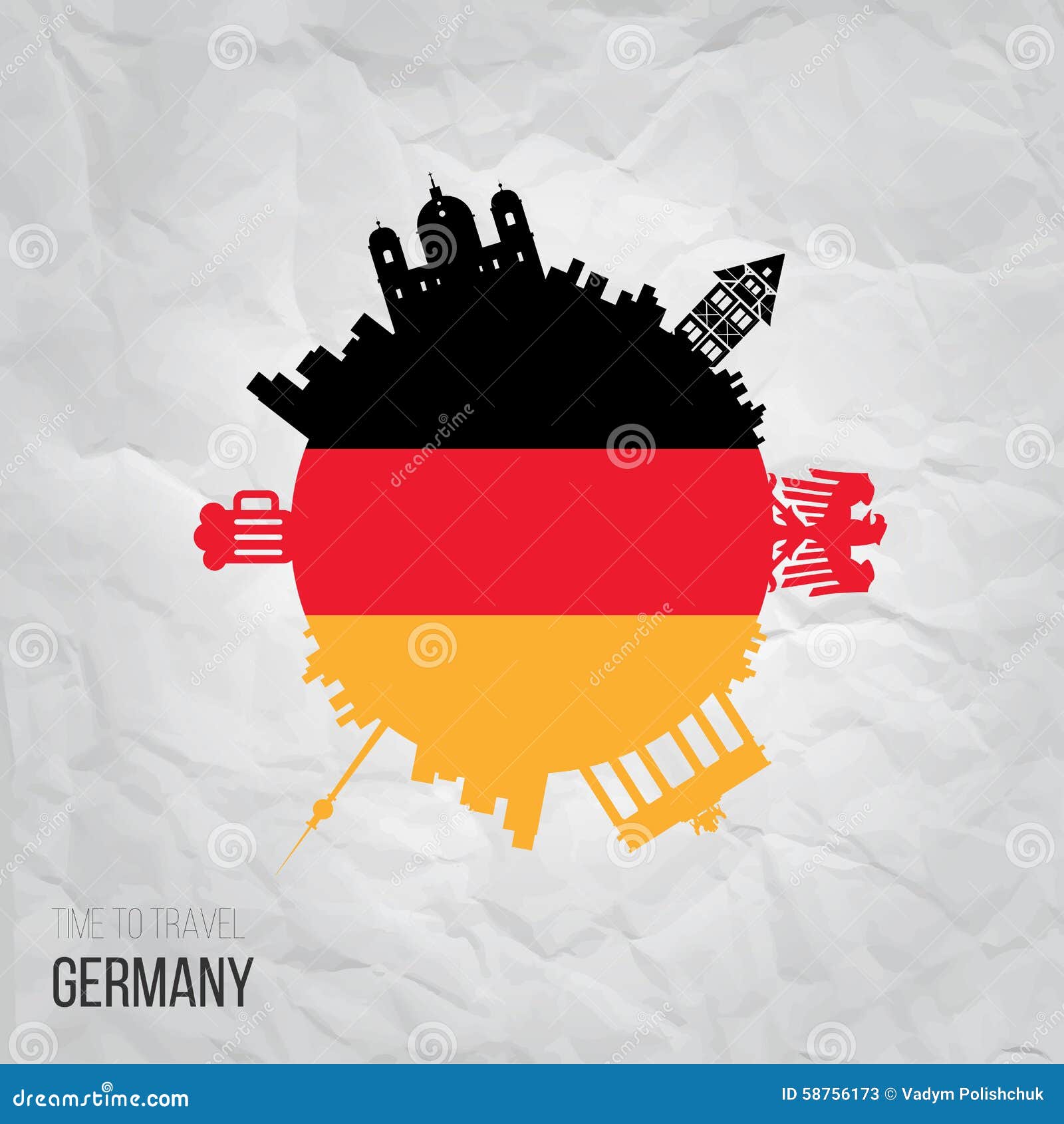 Creative Design Inspiration or Ideas for Germany. Stock Illustration ...