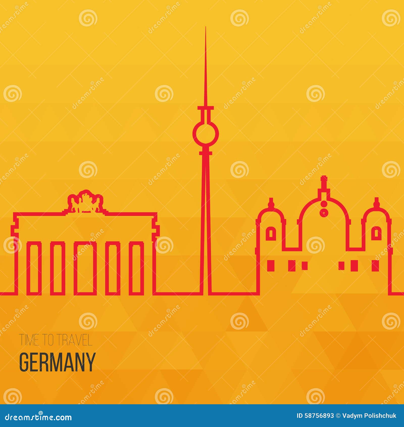 Creative Design Inspiration or Ideas for Germany. Stock Illustration ...