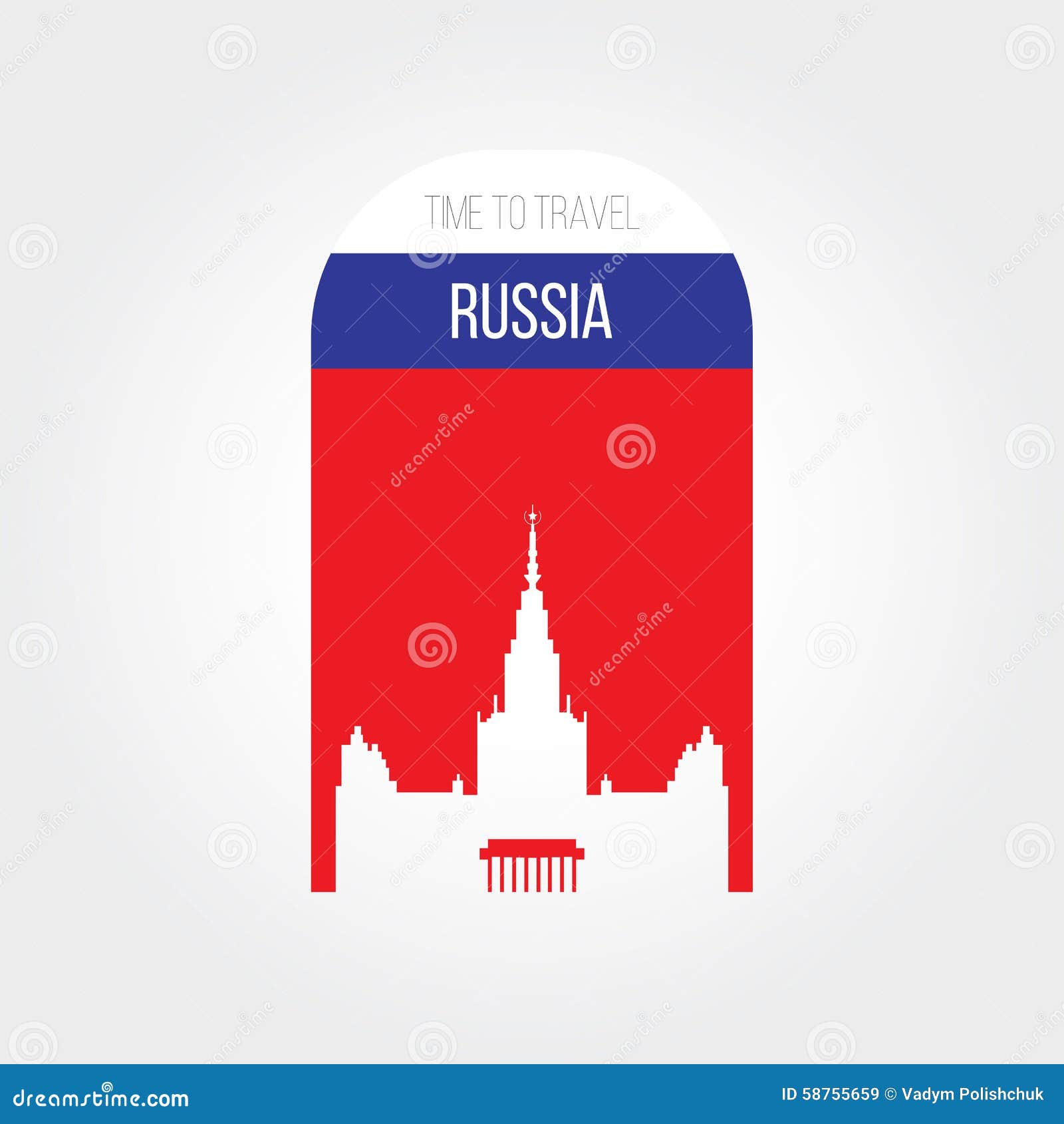 Creative Design Inspiration or Ideas for Russia. Stock Vector ...
