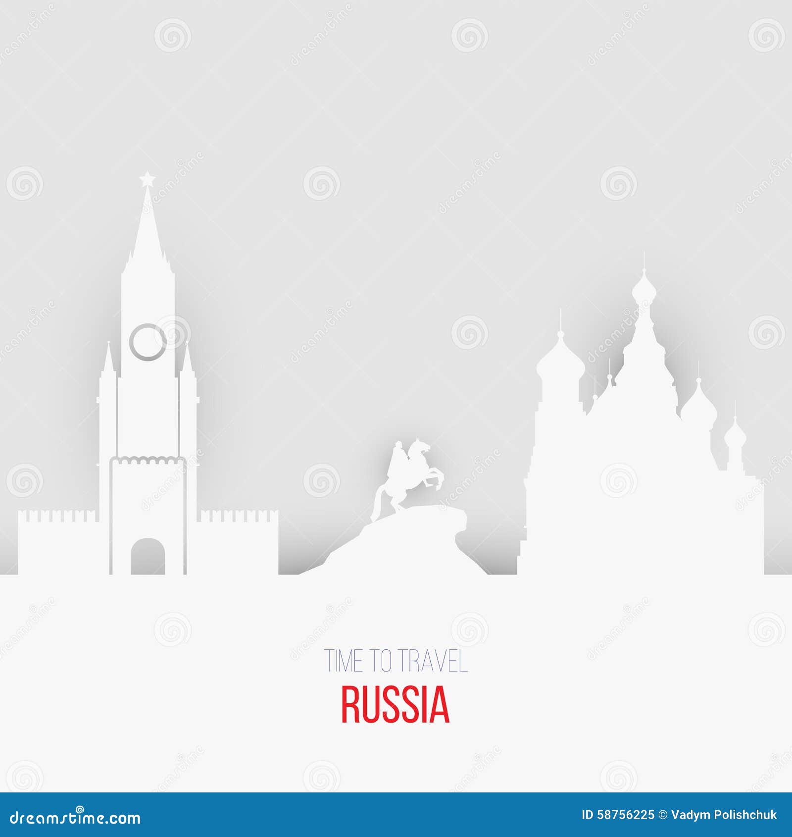 Creative Design Inspiration or Ideas for Russia. Stock Vector ...