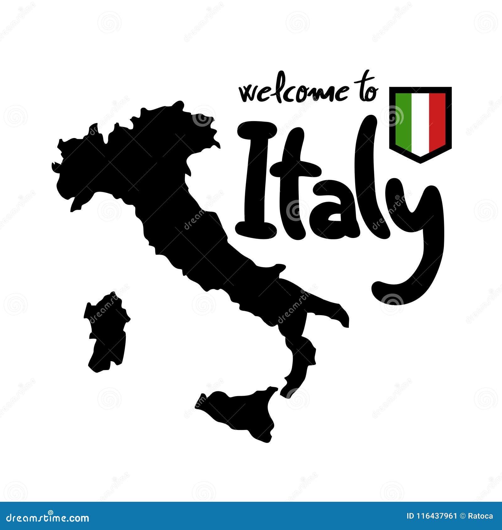 Italy map symbol stock vector. Illustration of vector - 116437961