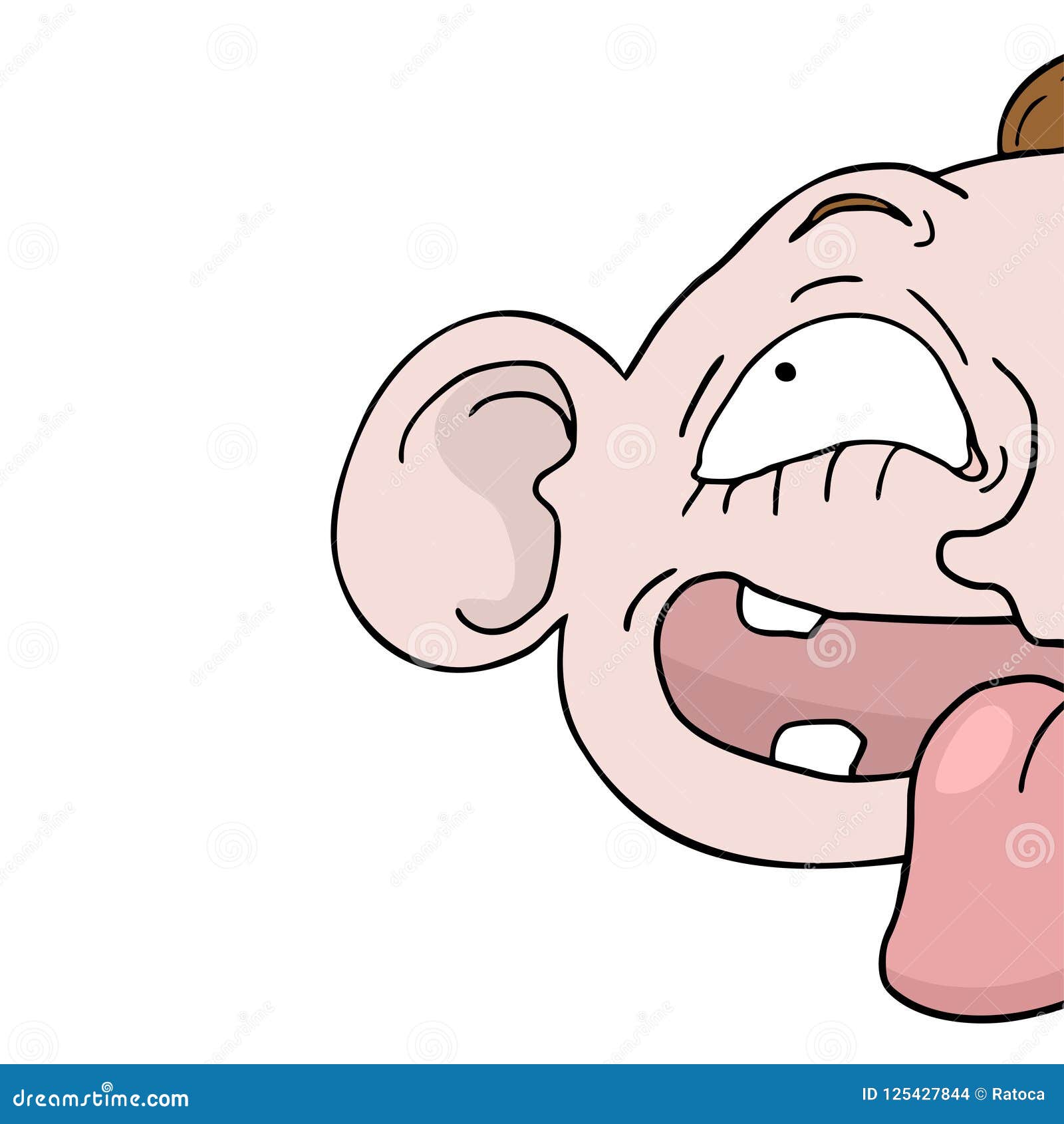 Joking face illustration stock vector. Illustration of joking - 125427844