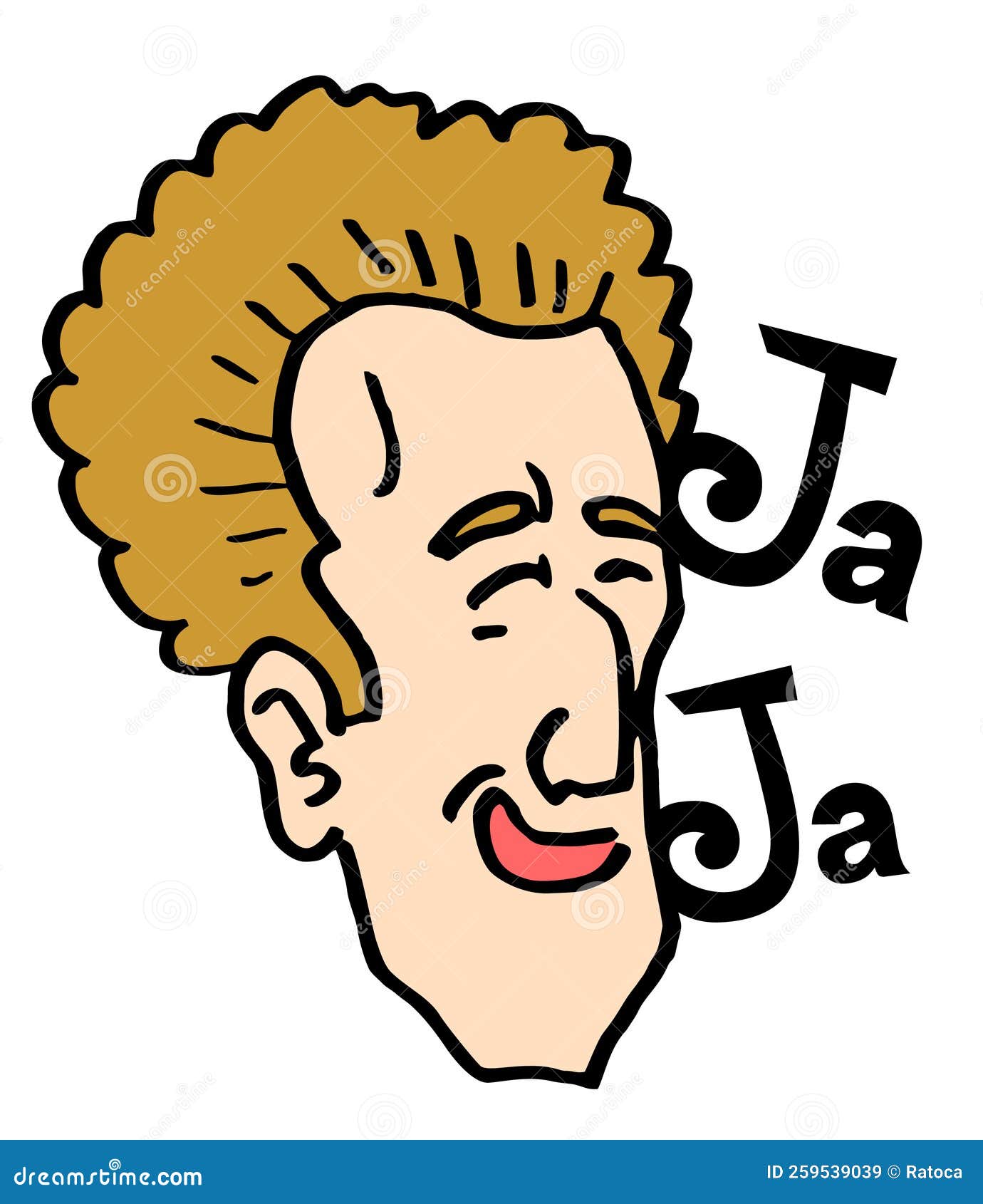 Joking face man stock vector. Illustration of cartoon - 259539039