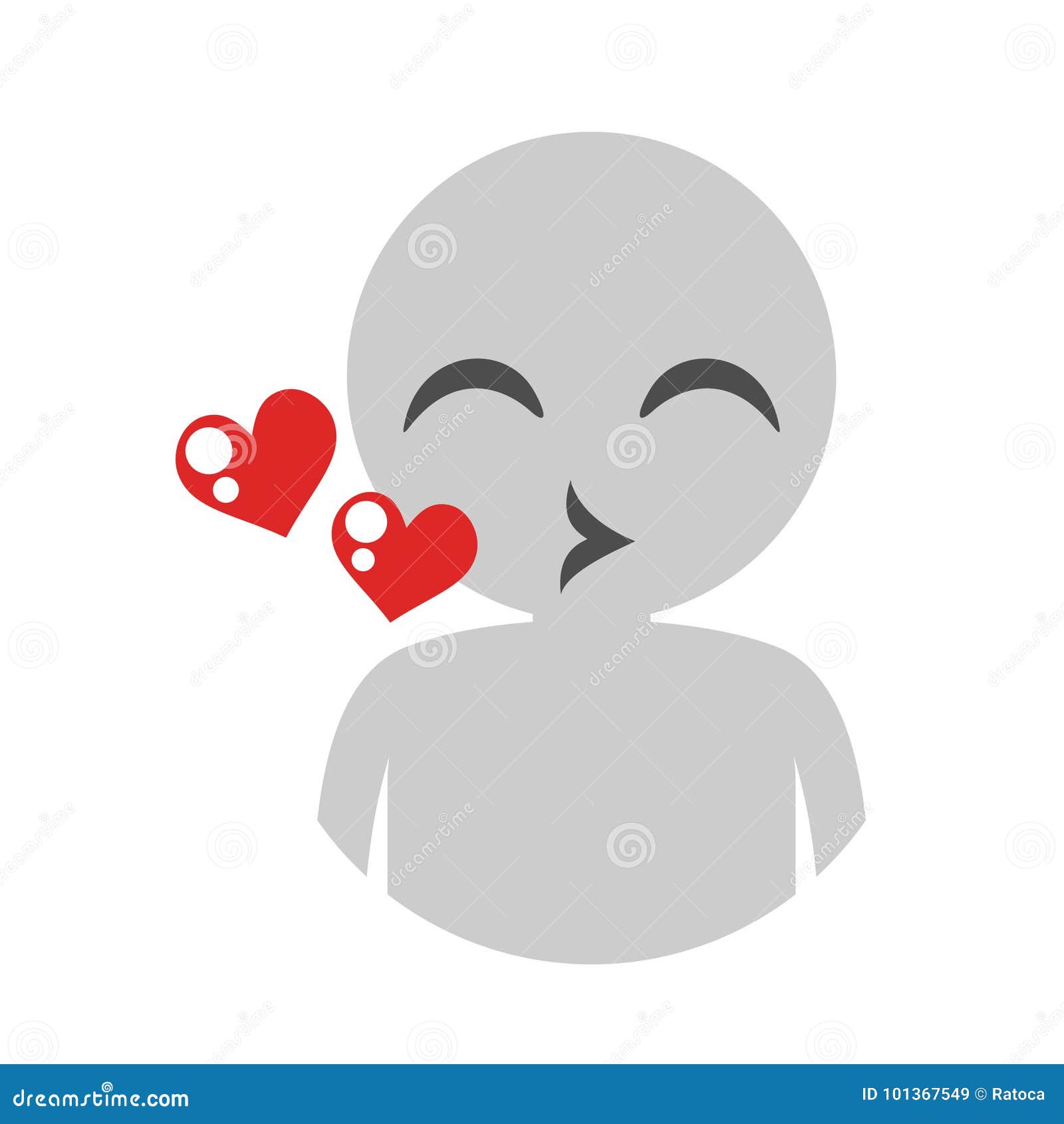 Kissing expression stock vector. Illustration of kissing - 101367549
