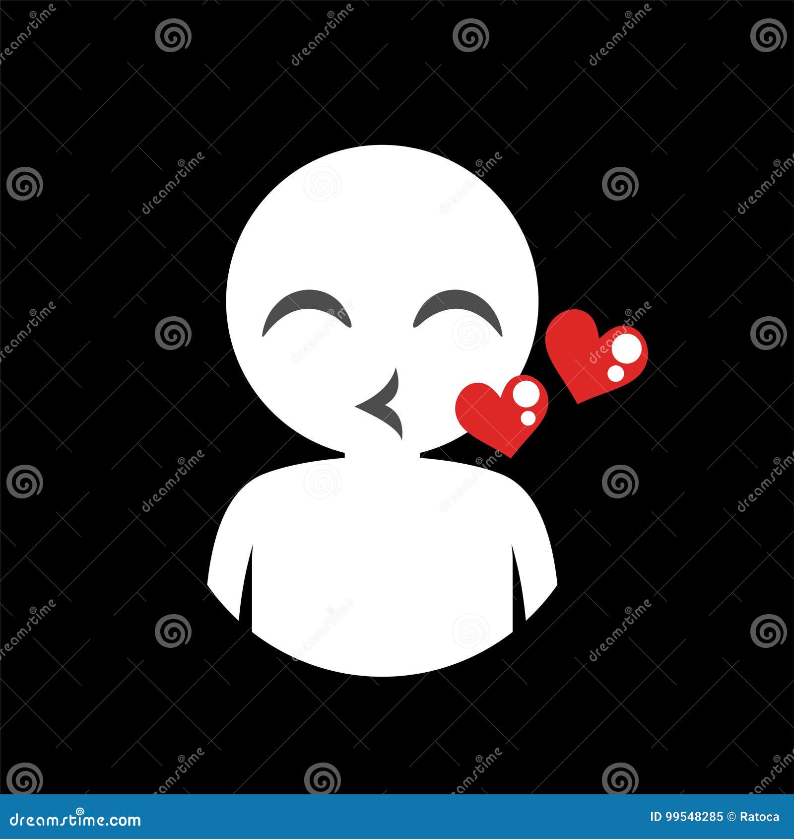 Kissing expression stock vector. Illustration of love - 99548285