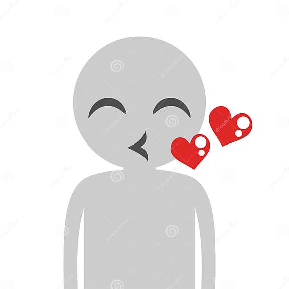 Kissing expression stock vector. Illustration of creative - 99548295