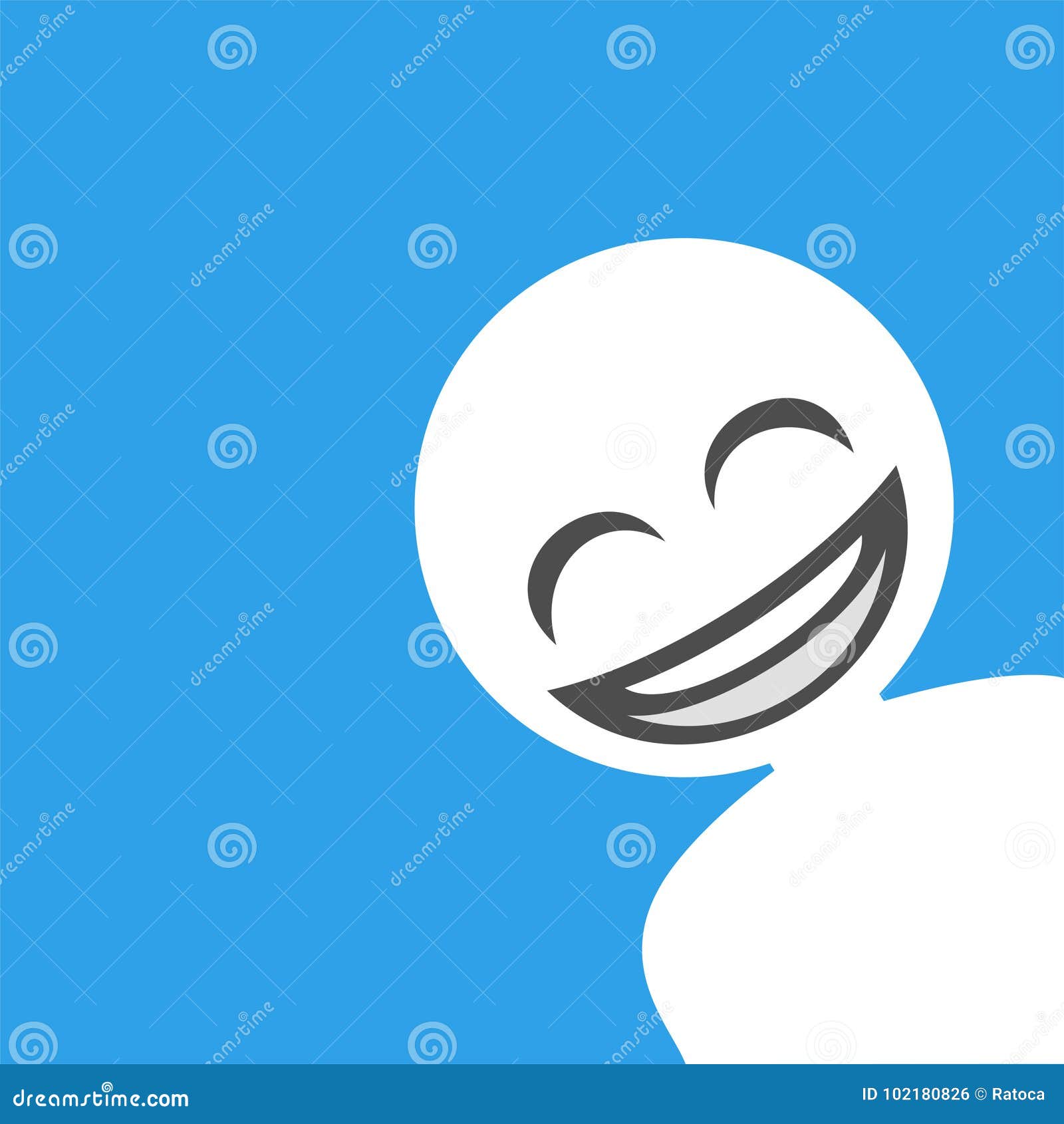 Laughing face stock vector. Illustration of smiling - 102180826