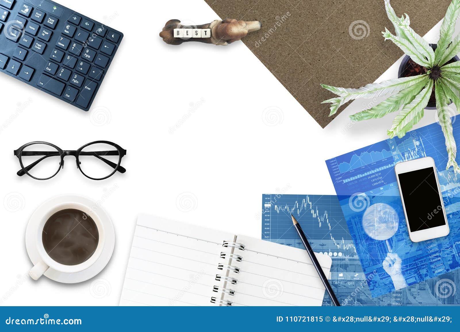 Creative Design Layout of Office Plan Top View Background. Stock Image ...