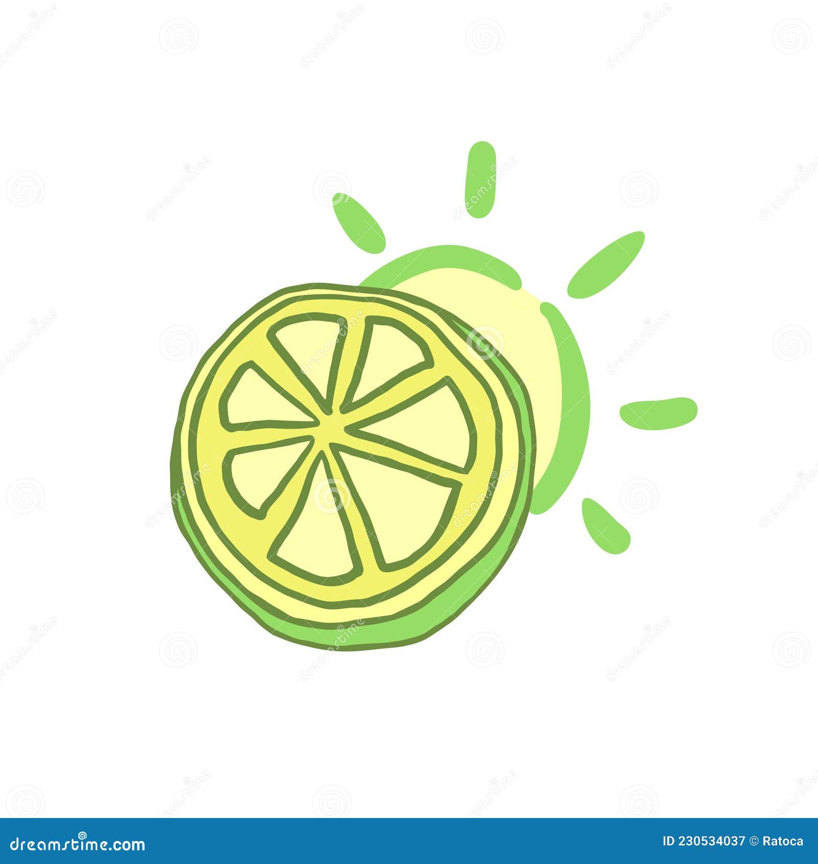 Creative Design of Lemon and Sun Illustration Stock Vector ...