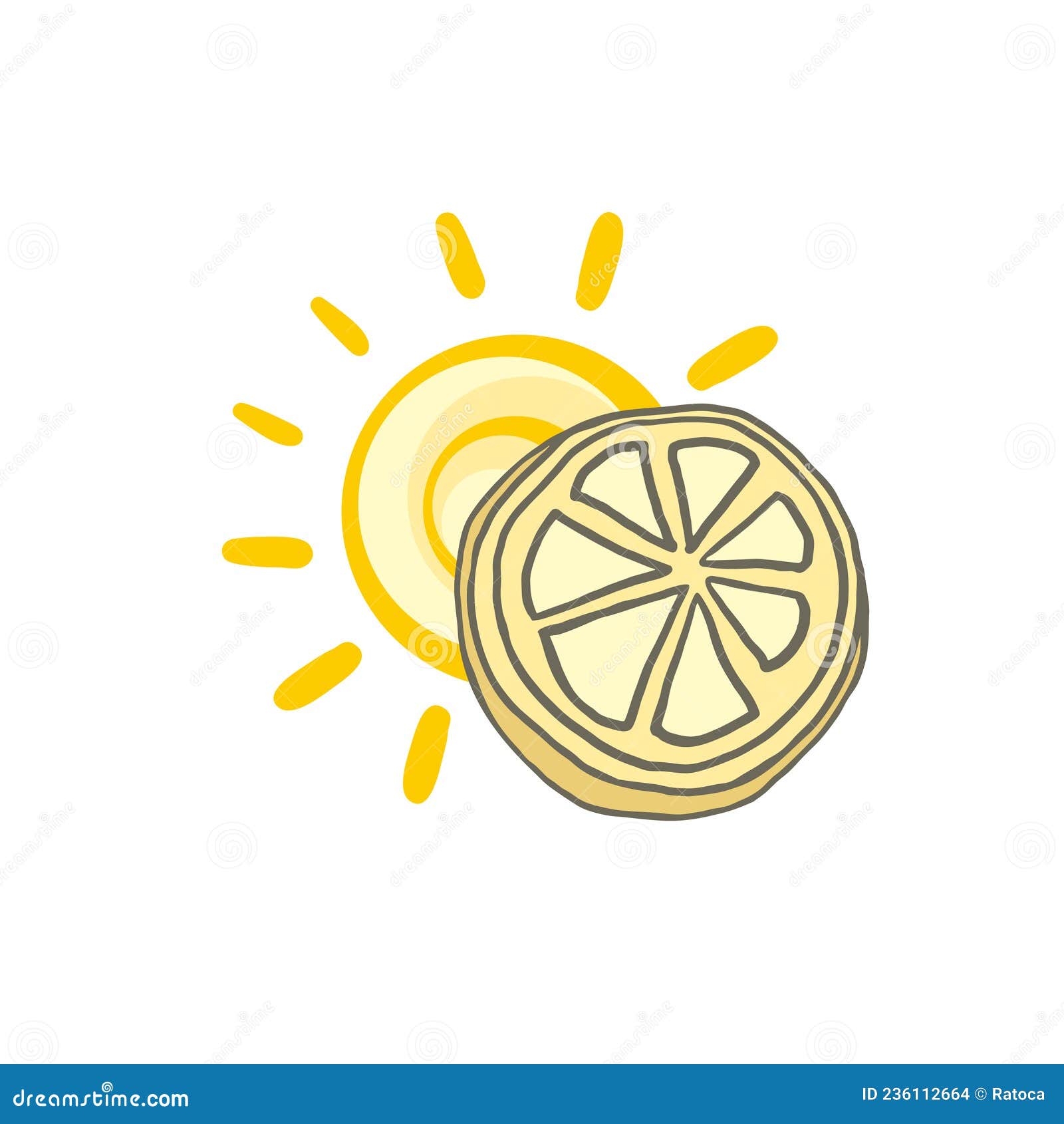 Creative Design of Lemon and Sun Illustration Stock Vector ...