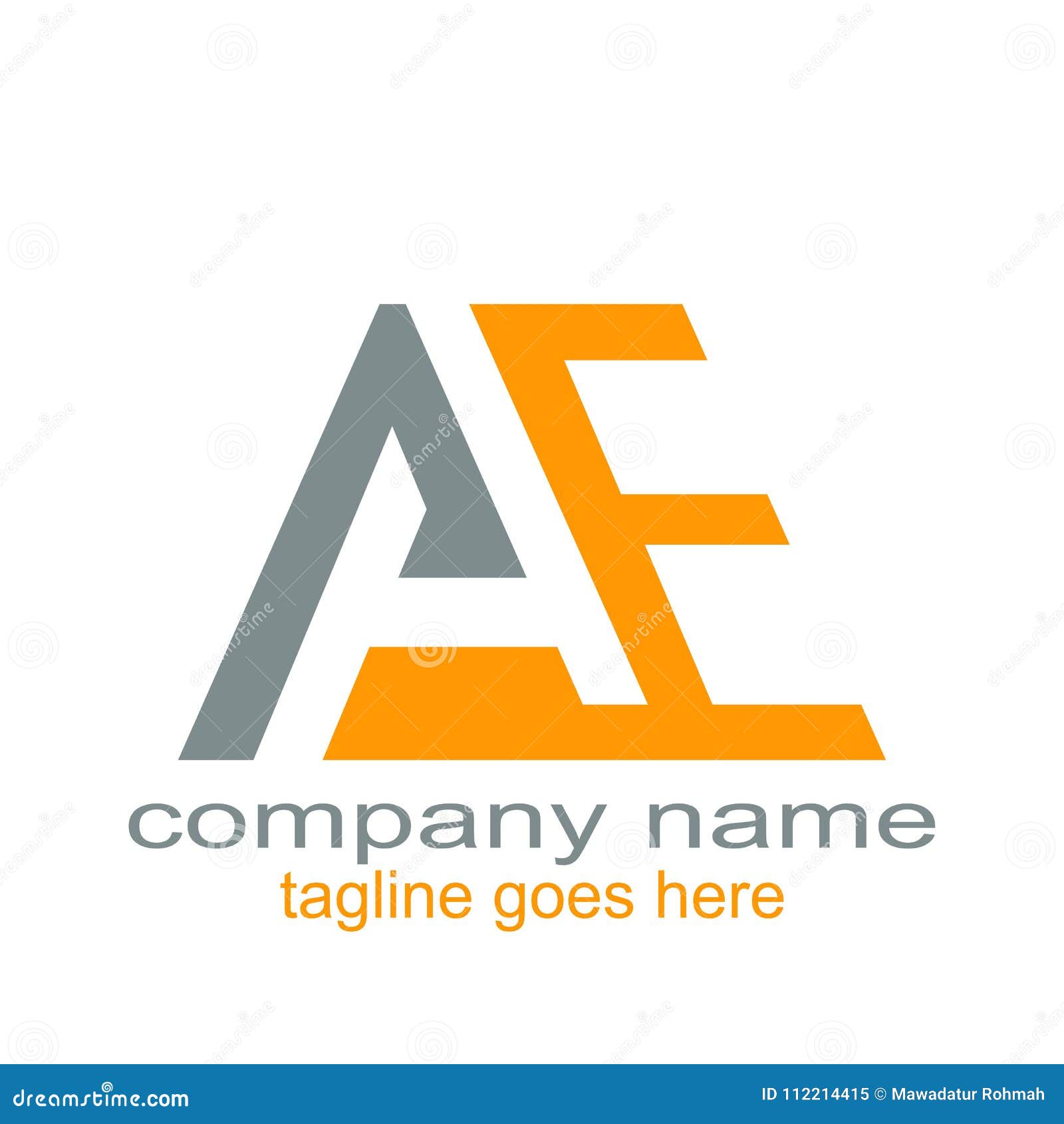 Creative Design Letter Ae Logo Graphic Resource Stock Vector ...