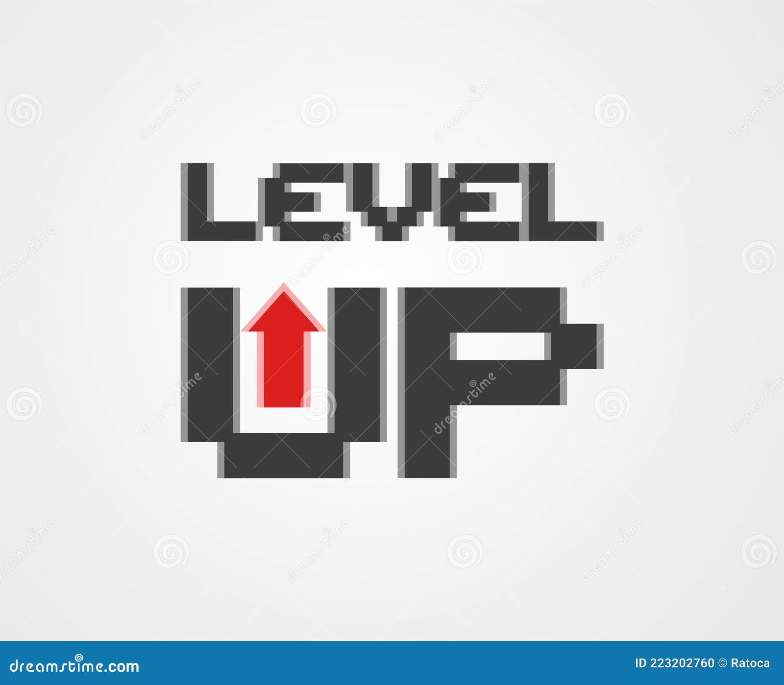 Creative Design of Level Up Symbol Stock Vector - Illustration of ...
