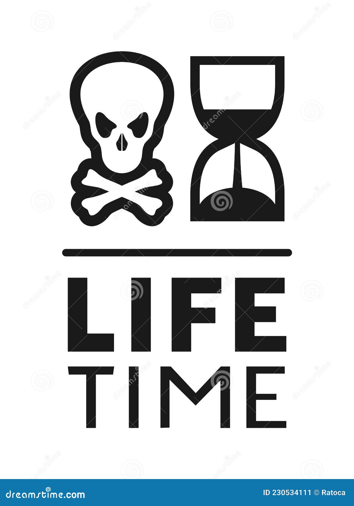 Creative Design of Life Time Message Stock Vector - Illustration of ...