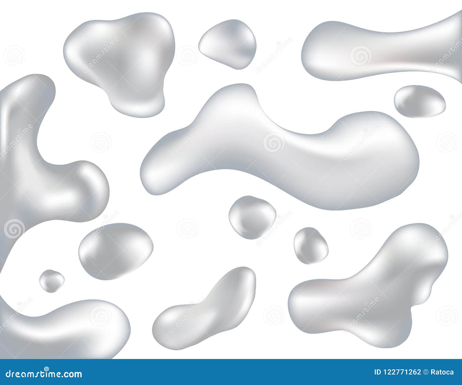 Liquid metal elements stock vector. Illustration of abstract - 122771262