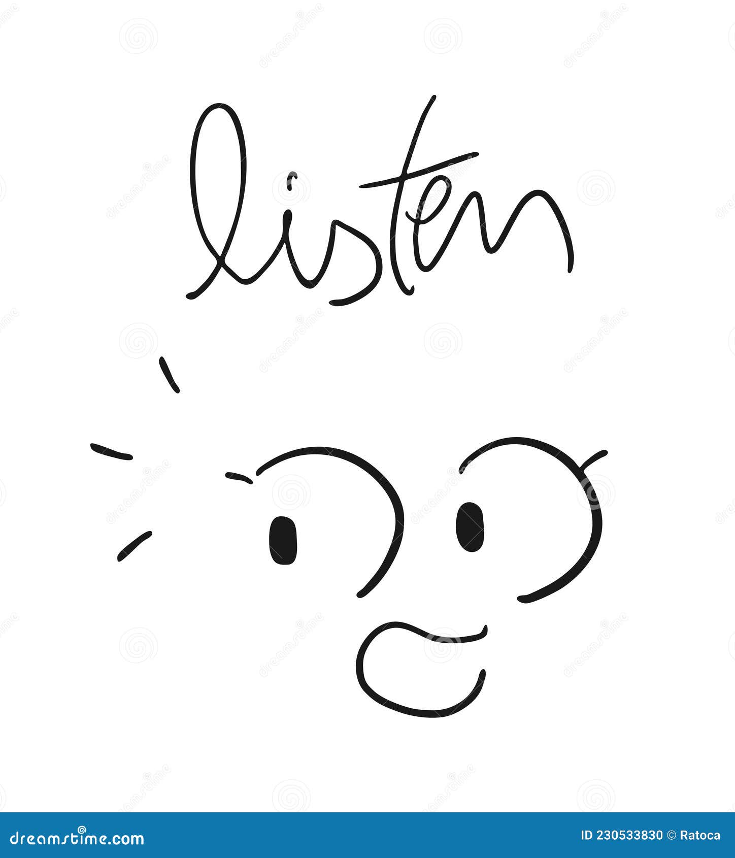 Creative Design of Listen Message Stock Vector - Illustration of ...