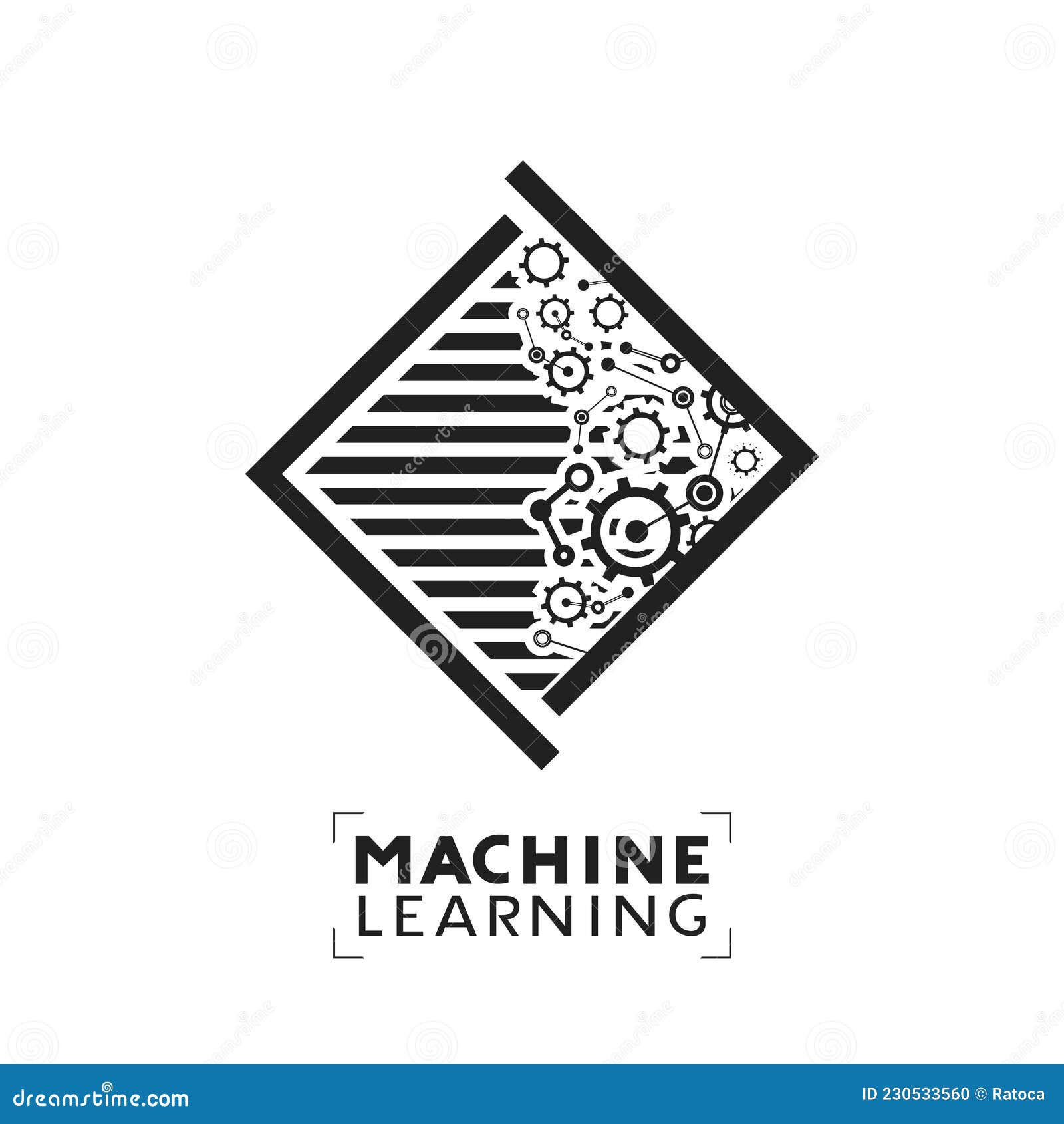 Creative Design of Machine Learning Symbol Stock Vector - Illustration ...