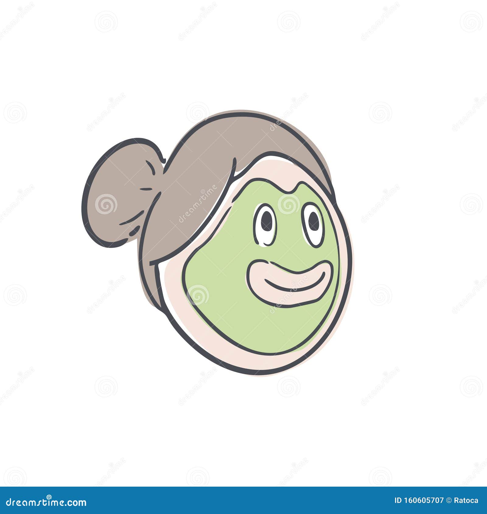 Make up mask draw stock vector. Illustration of face - 160605707