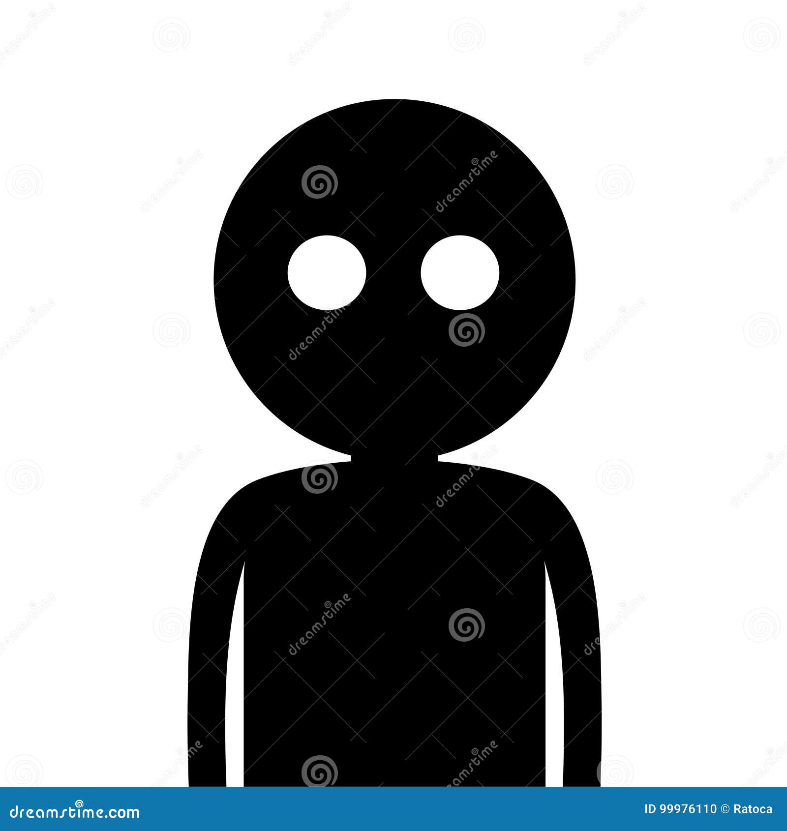 Man flat icon stock vector. Illustration of flat, silhouette - 99976110