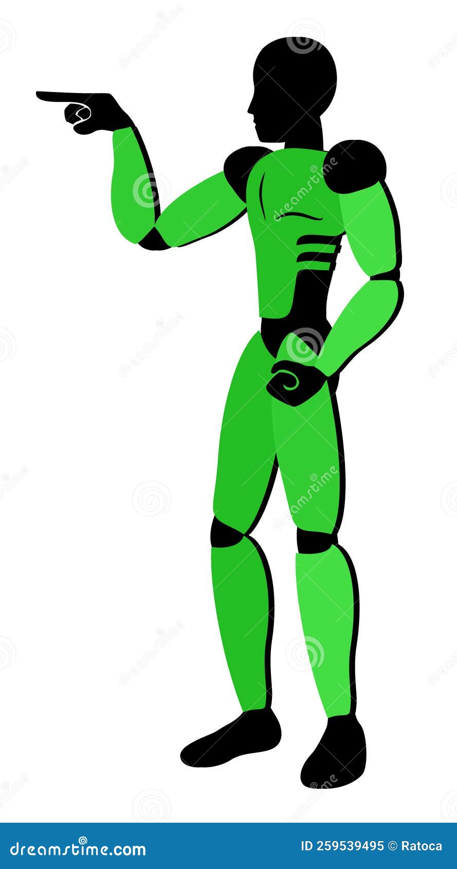 Man with green armor stock vector. Illustration of design - 259539495