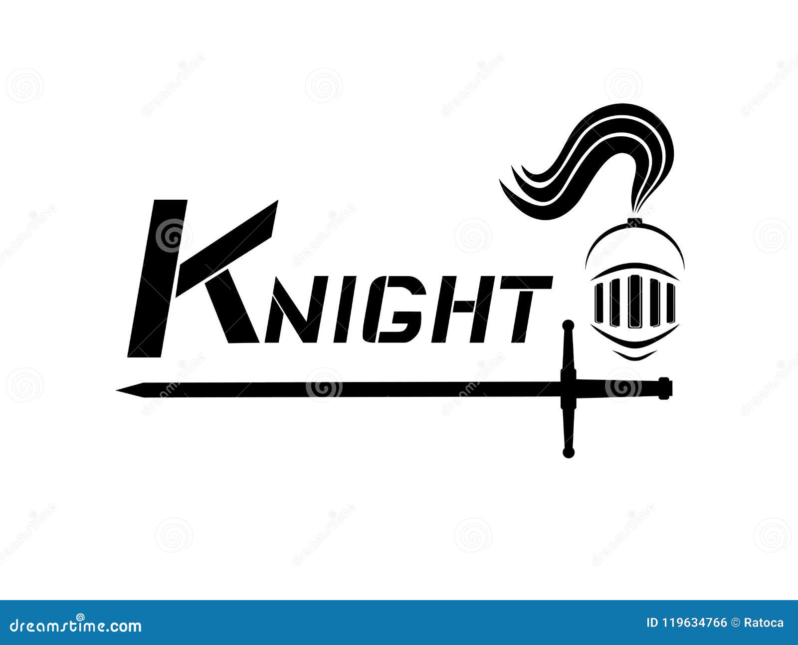 Medieval Knight symbol stock vector. Illustration of knights - 119634766