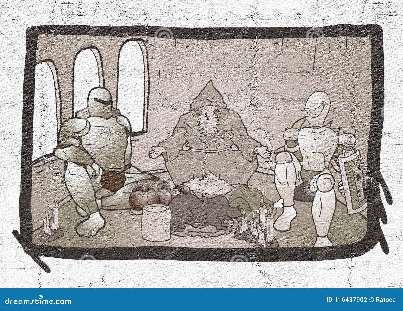 Medieval Scene From The Great Siege Of Malta Royalty-Free Stock ...